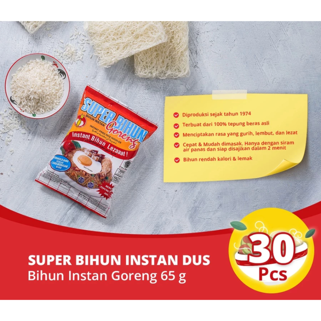 Jual Super Bihun Goreng Bihun Instant (1 dus isi 30 pcs) | Shopee Indonesia