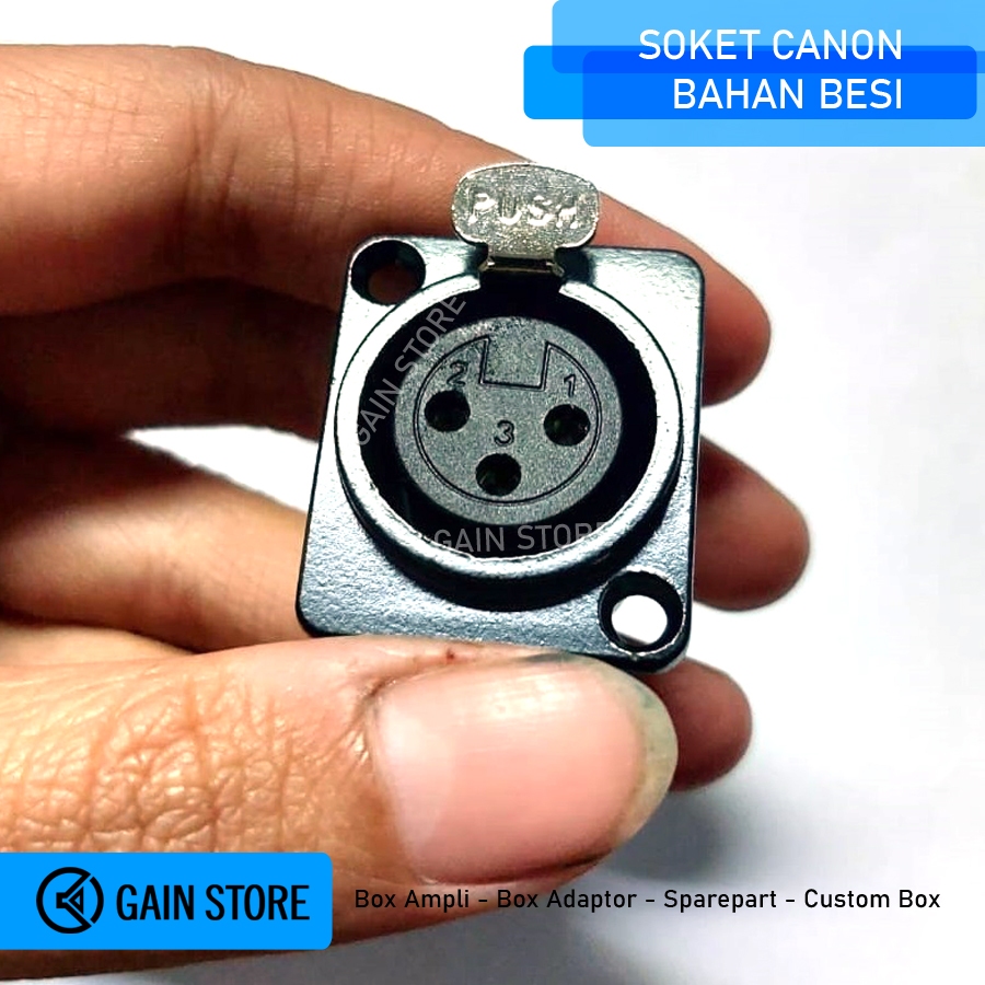 Jual Soket canon Socket canon FEMALE konektor canon bahan besi | Shopee ...