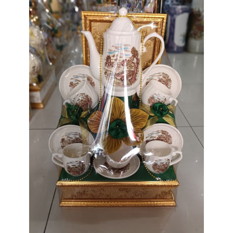 Jual parcel tea set keramik klasik | Shopee Indonesia