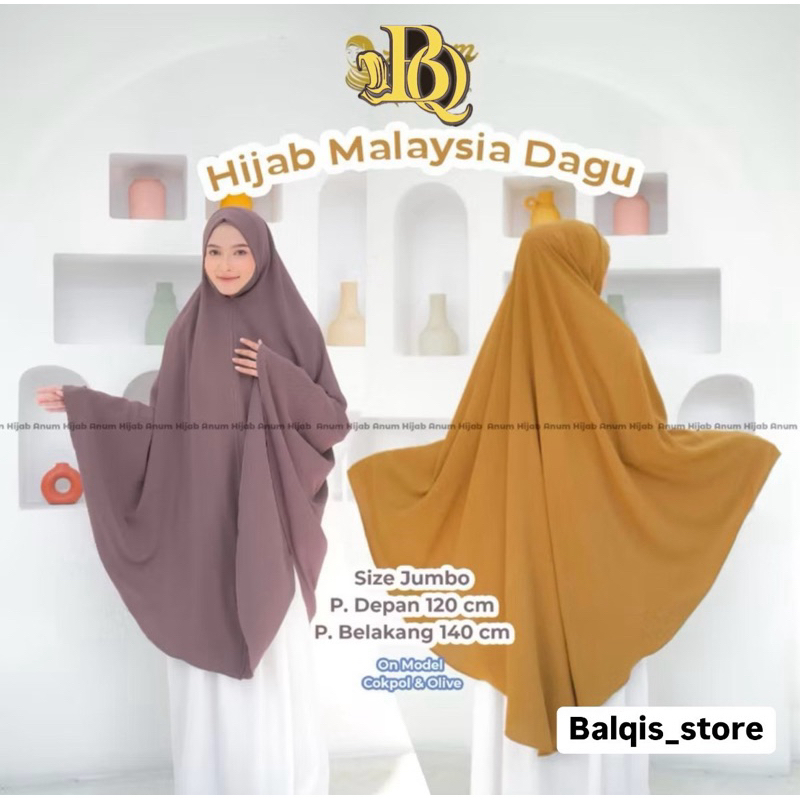Jual Jilbab Dagu Malaysia Jumbo Crinkle Airflow Premium | Shopee Indonesia