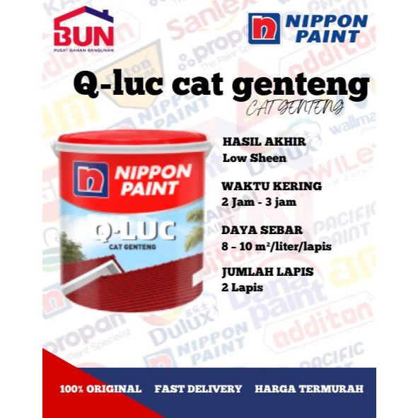 Jual Cat Genteng Qluc Cat Genteng / Nippon paint / Galon 4KG Warna ...