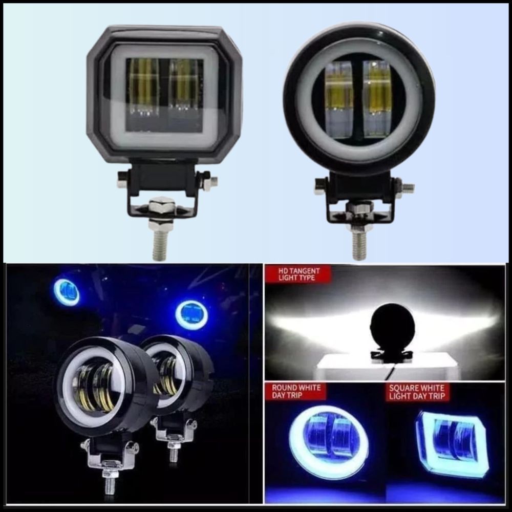 Jual Lampu LED Tembak Sorot X2 Kotak Bulat 20 Watt 4D Mobil Motor ...