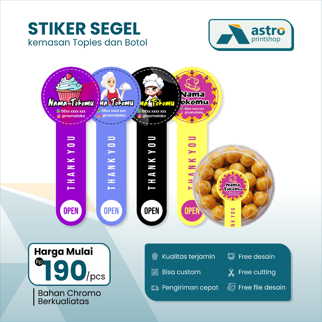 Jual STICKER LABEL SEGEL | STIKER TOPLES | STICKER CUSTOM | STIKER ...