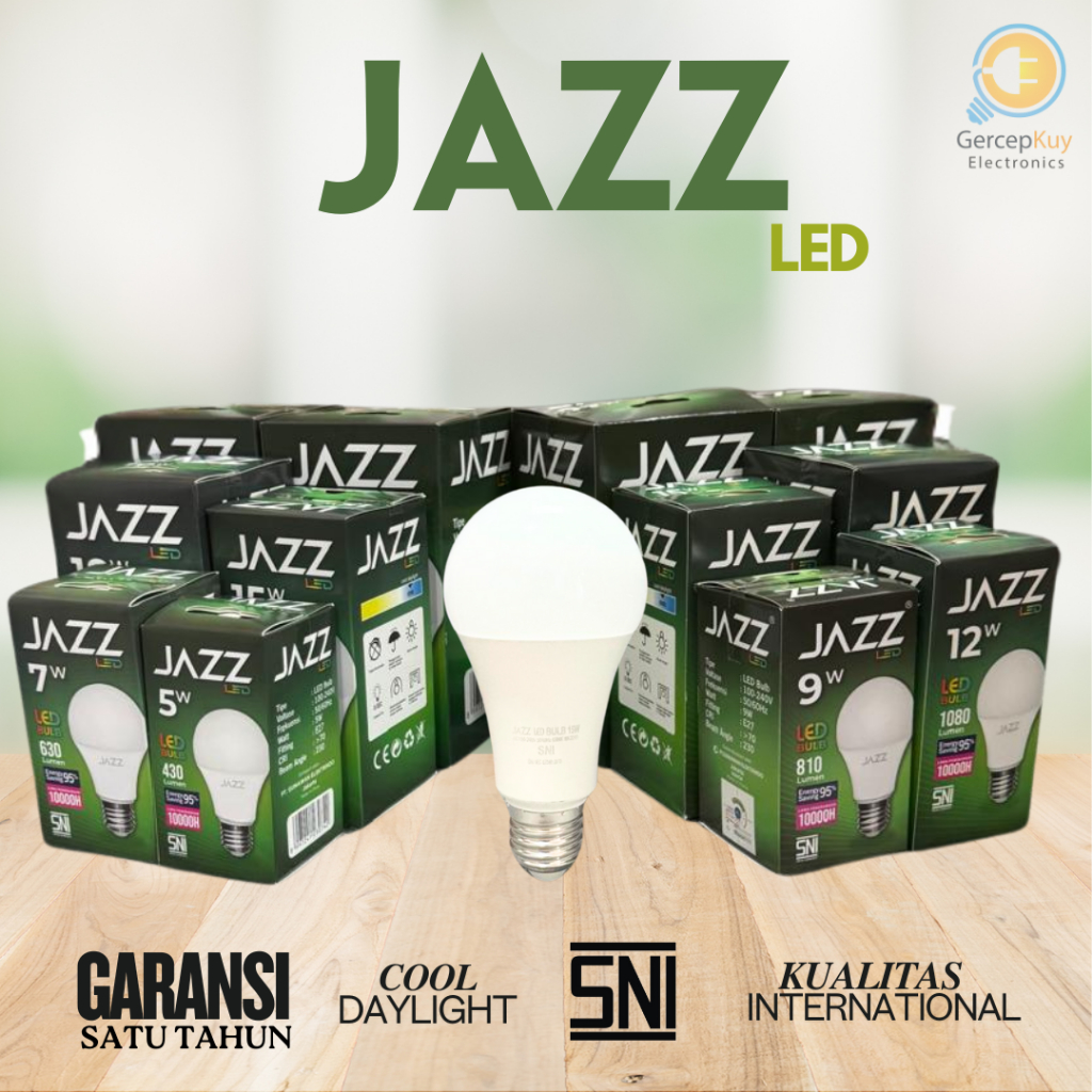 Jual LAMPU LED BULB JAZZ 5W/7W/9W/12W/15W/18W/23W | Shopee Indonesia