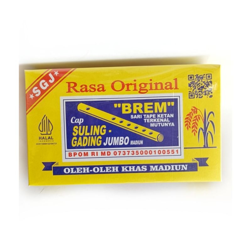 Jual Rasa Original Brem Jumbo isi 4 Lapis Cap Suling Gading SGJ Madiun ...