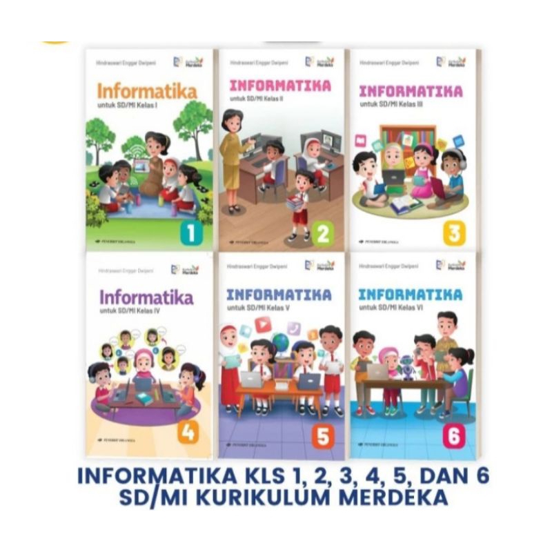 Jual informatika SD kelas 1-6 kurikulum merdeka Erlangga | Shopee Indonesia