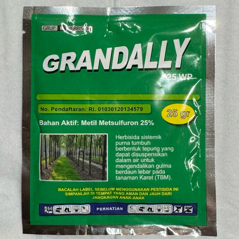 Jual HERBISIDA GRANDALLY 25 WP 25 GRAM MAHAKAM/CAMPURAN RACUN METIL ...