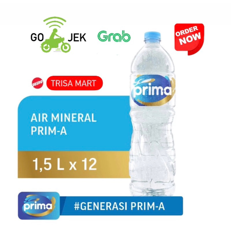 Jual Prima botol air mineral 1,5 liter isi 12 pcs | Shopee Indonesia