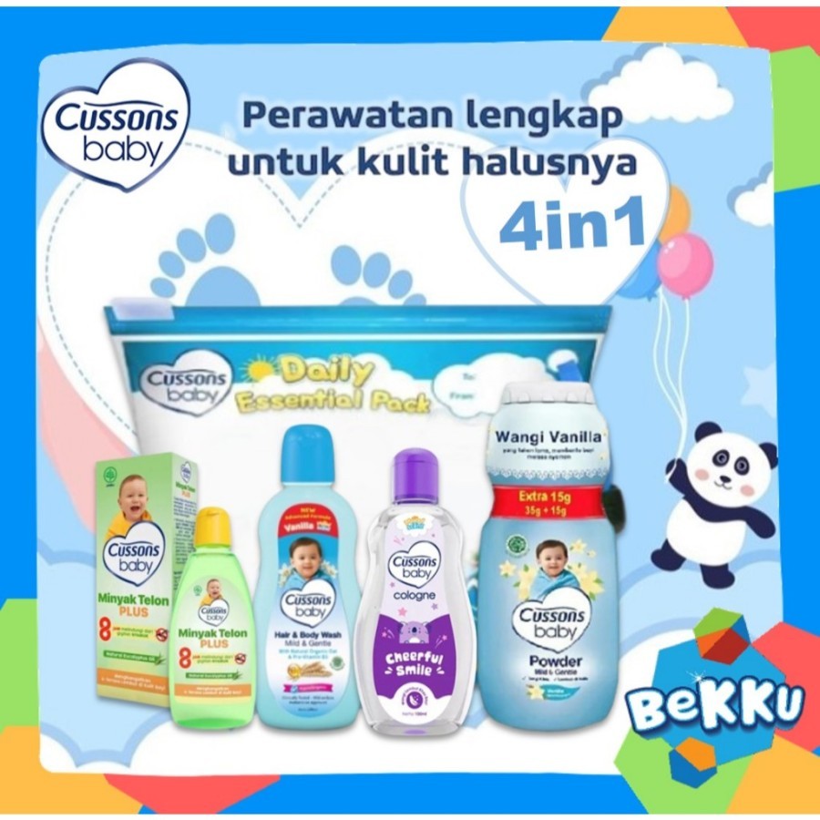Jual Cussons Baby Gift Set 4 in 1 Daily Essential Pack | Shopee Indonesia