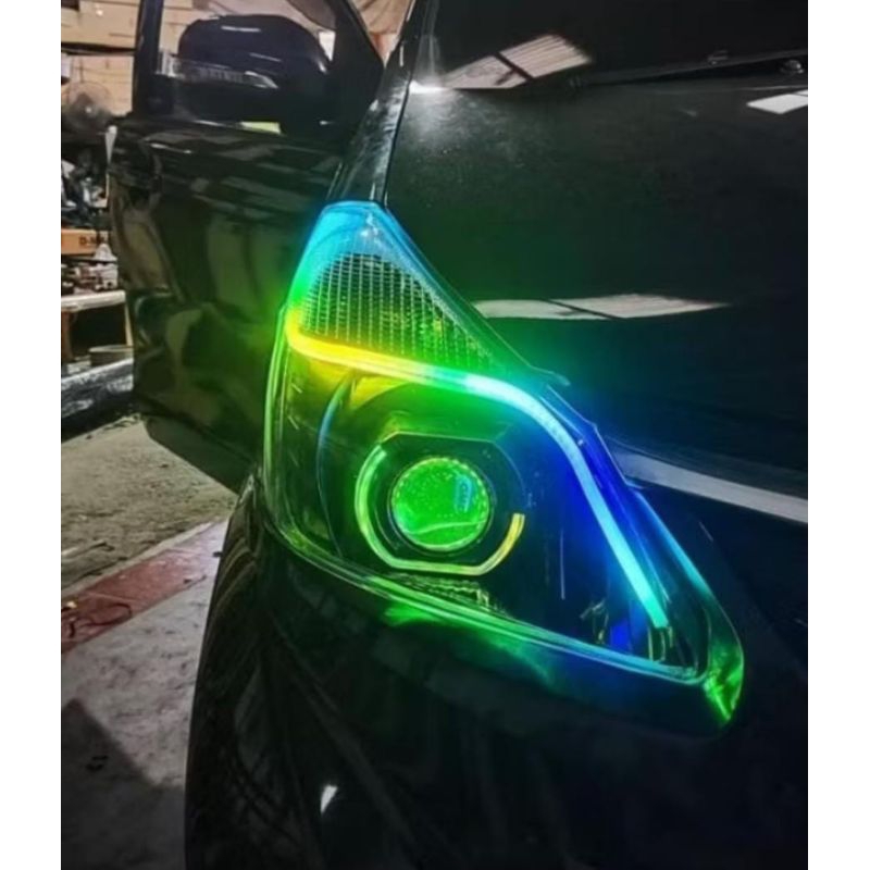 Jual Paketan Headlamp Proji BILED AES F002 65watt Shroud RGB Devil RGB ...