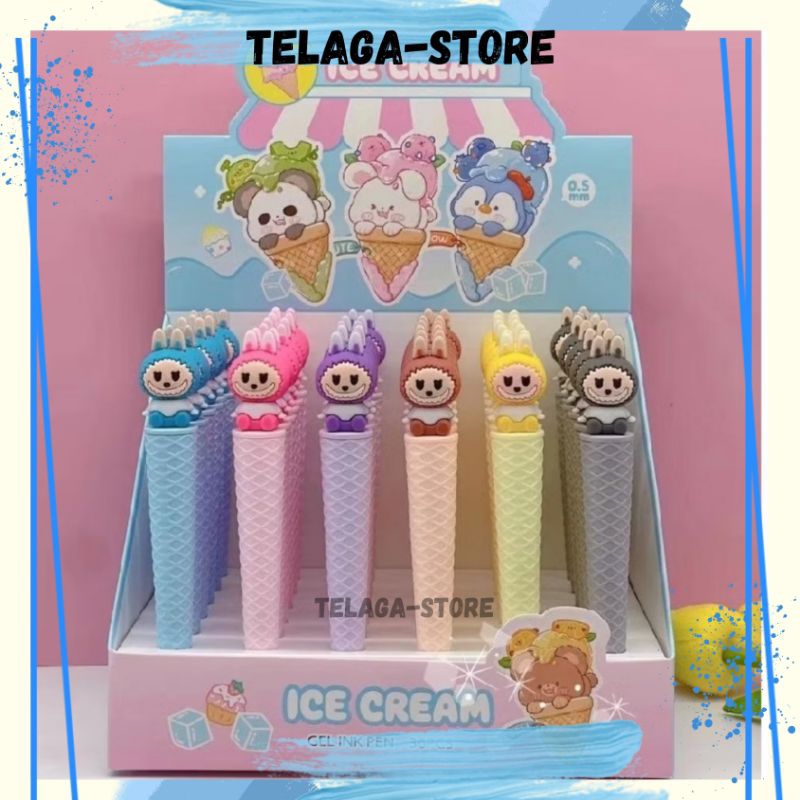 Jual PULPEN LABUBU ICE CREAM CONE, PENA GEL LALUBU | Shopee Indonesia