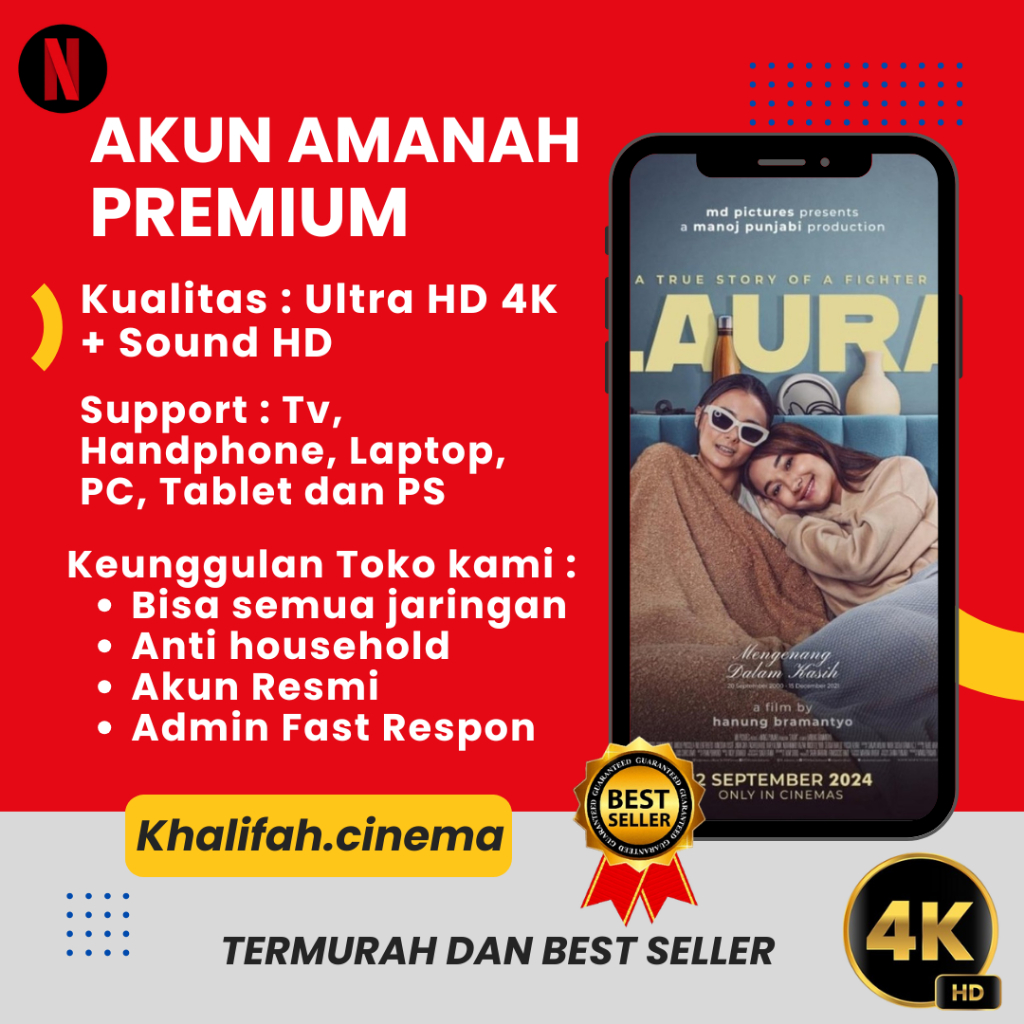 Jual NETFLIXXX PREMIUM BULANAN UHD-4K NO VPN NO HOLD BERGARANSI 100% AMANAH NETFLIXX | Shopee ...