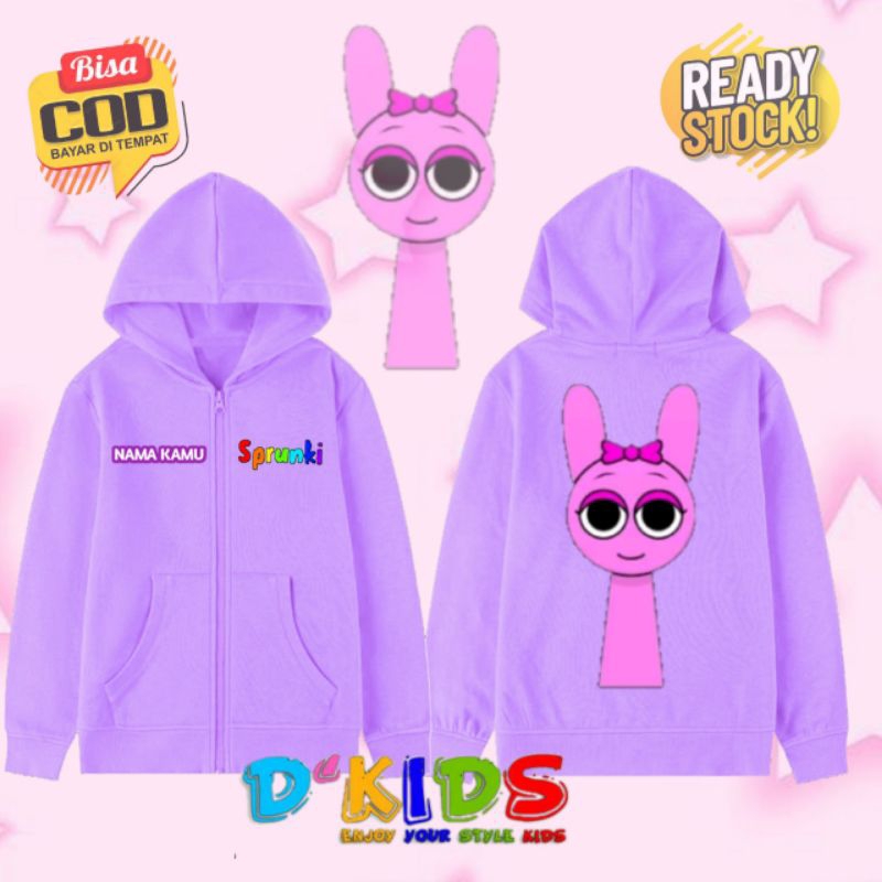 Jual Jaket Zipper Resleting Anak Sprunki Incredibok Karakter Pinky ...