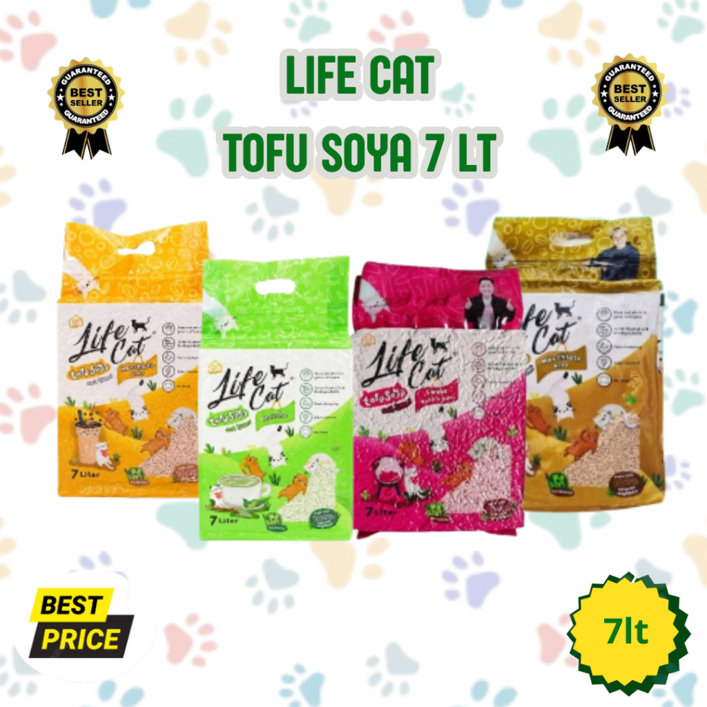 Jual Pasir tofu kucing life cat 7lt all varian - pasir lifecat tofu ...