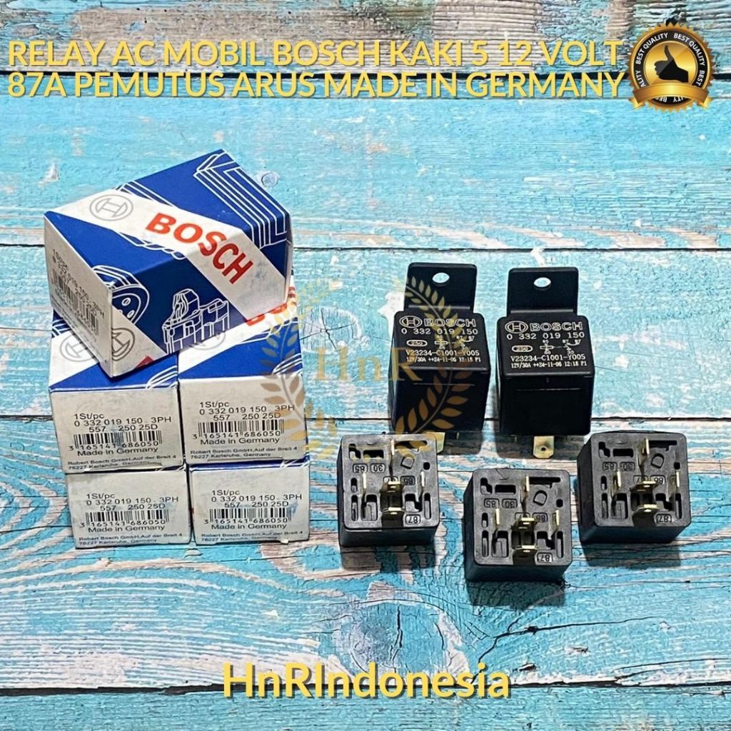 Jual Relay AC Mobil Bosch Kaki 5 12V 12 Volt 87A PEMUTUS ARUS MADE IN ...