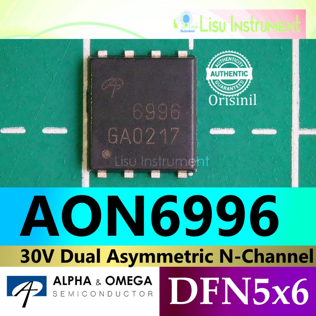 Jual AON6996 30V Dual Asymmetric N-Channel MOSFET 6996 DFN5x6-8L Alpha & Omega ORIGINAL | Shopee ...