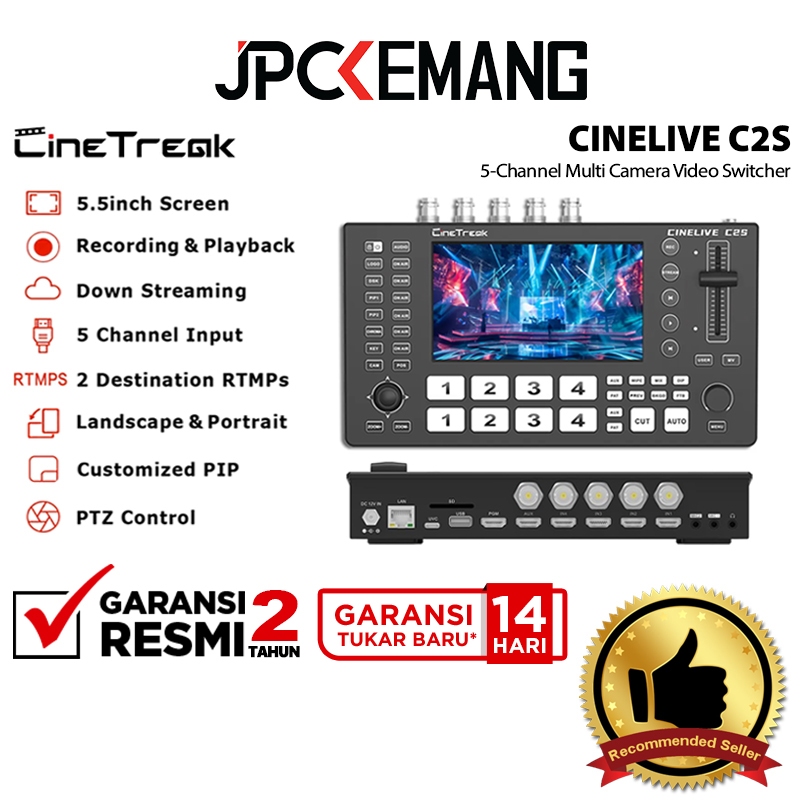 Jual CineTreak Cinelive C2S 5-Channel Multi Camera Video Mixer Live Streaming Switcher Cinelive ...
