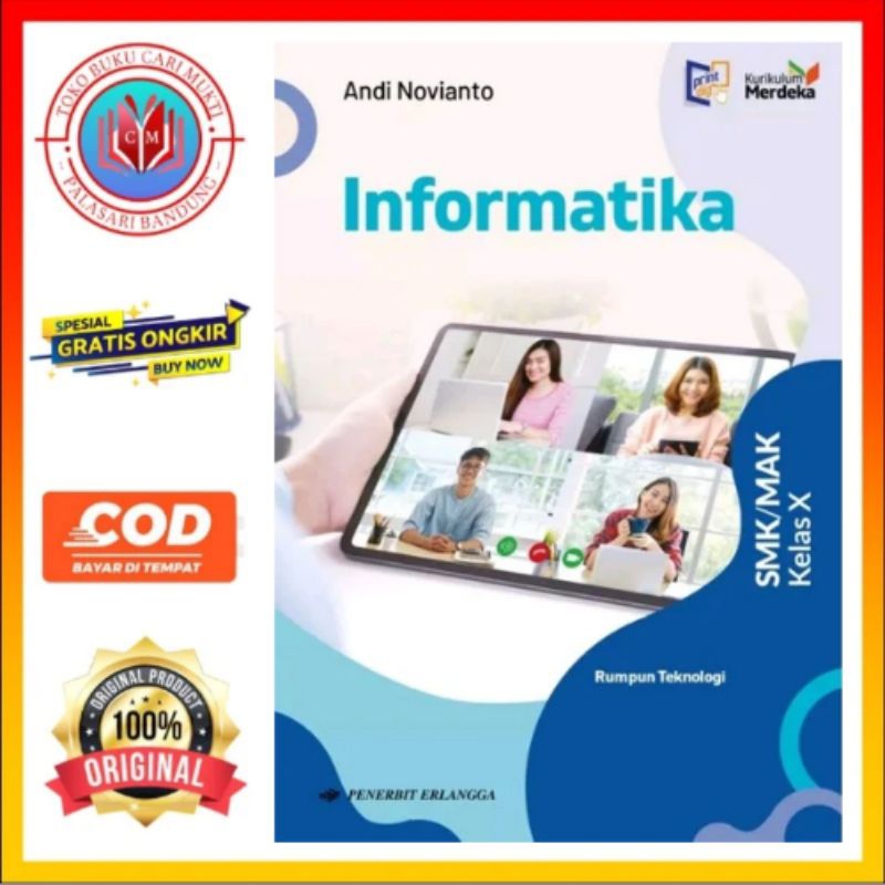 Jual BUKU INFORMATIKA SMK/MAK KELAS 10 RUMPUN TEKNOLOGI KURIKULUM MERDEKA | Shopee Indonesia