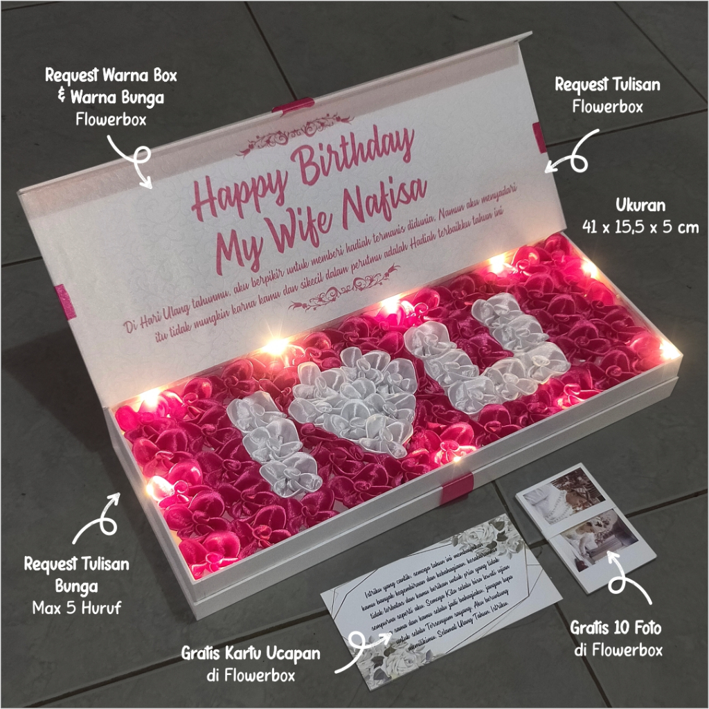 Jual Kado Box Bunga Premium and Best Quality ukuran 41x16x5 cm | Kado ...