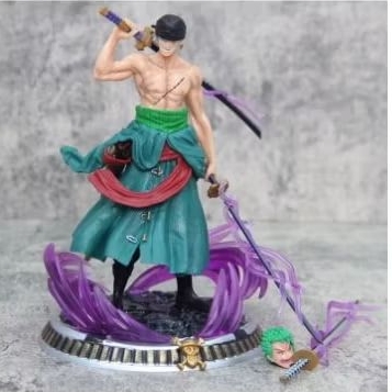 Jual Action Figure RORONOA Zoro Small Fantasy Three Swords Double Head ...