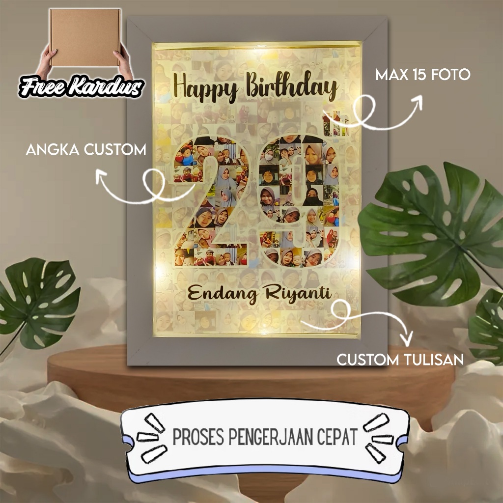 Jual KADO UNIK Frame Foto Mozaik dengan Lampu 3D | GIFT FRAME / Kado ...