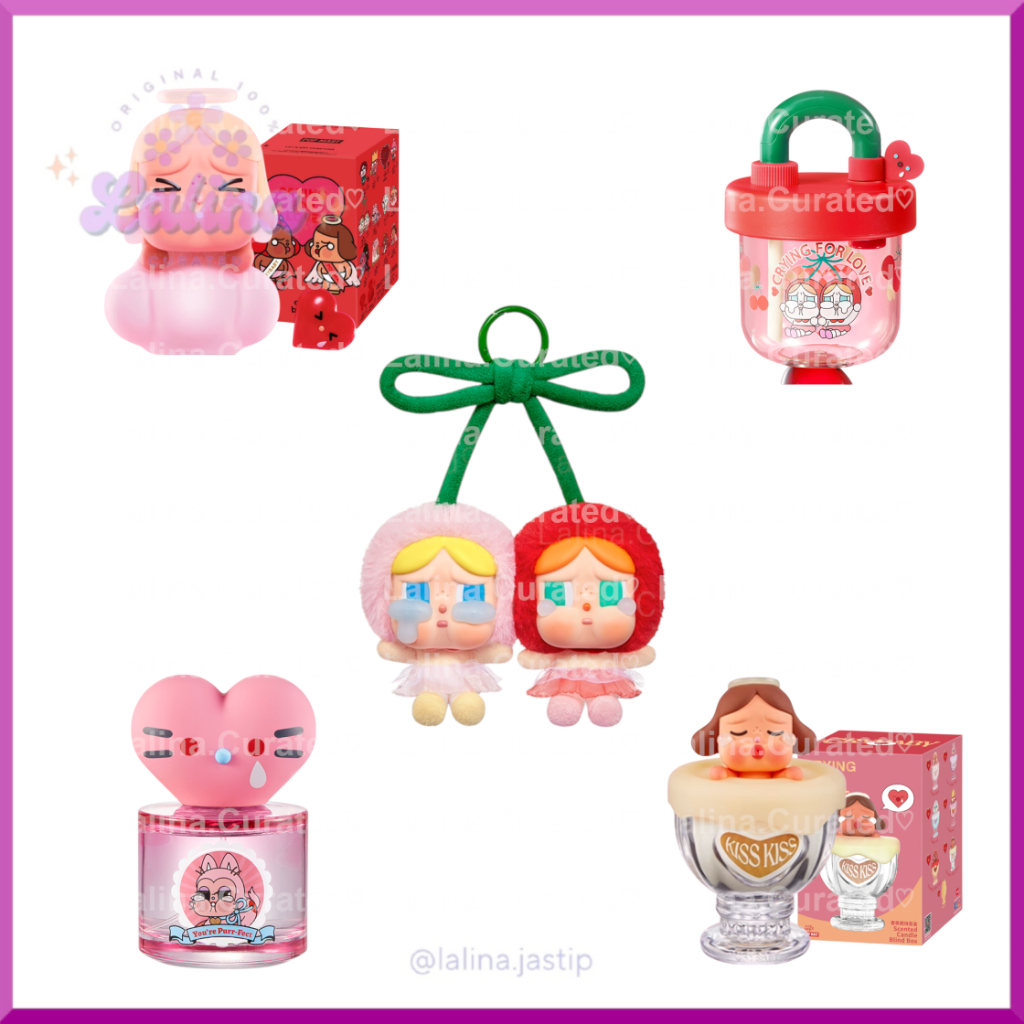 Jual POP MART Crybaby Crying For Love Cherry Plush Toy Cupid Tears ...