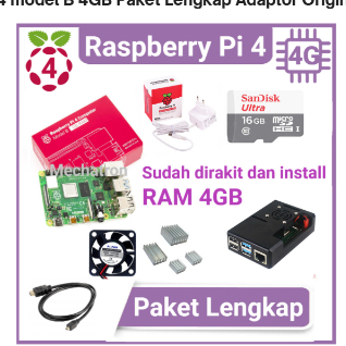Jual Raspberry Pi 4 model B 4GB Paket Lengkap Adaptor Original Siap Pakai UK Pi4 4 GB | Shopee ...