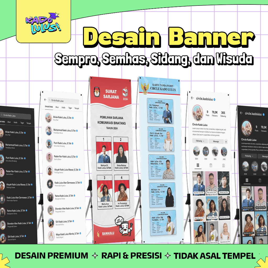 Jual KADO LULUS Banner Spanduk Sidang Skripsi Wisuda Sempro Semhas ...