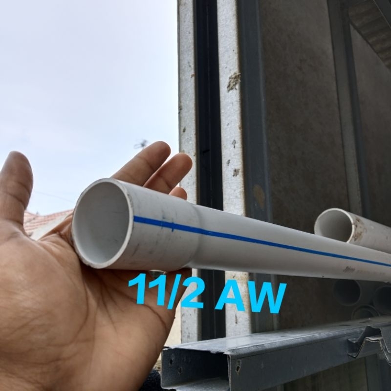 Jual Pipa pvc 1 1/2" inchi aw panjang 20 cm tebal 2 mm | Shopee Indonesia