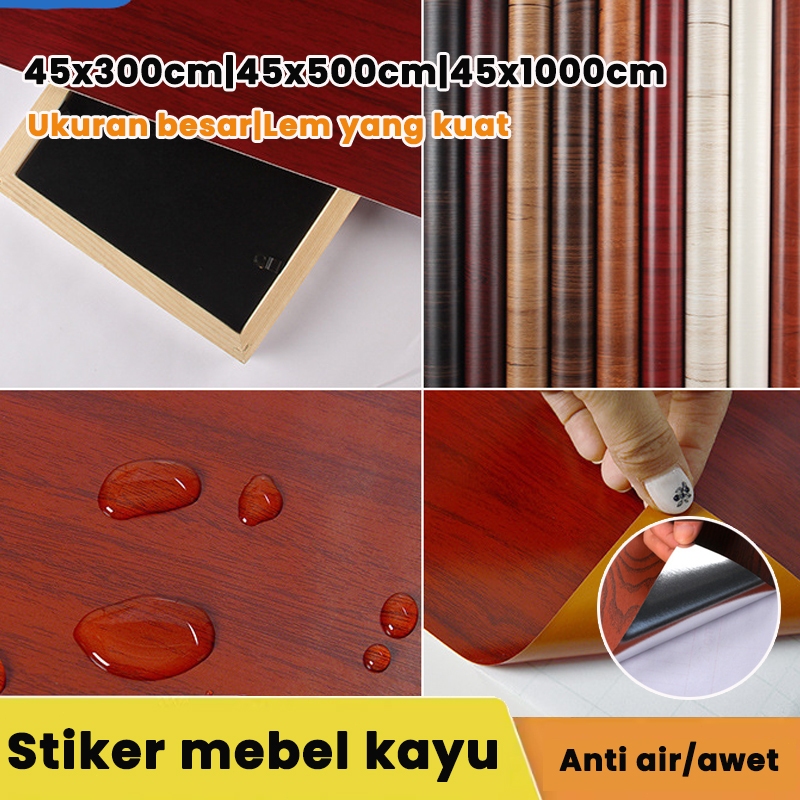 Jual 【upgrade】stiker serat kayu walpaper lantai stiker motif kayu ...