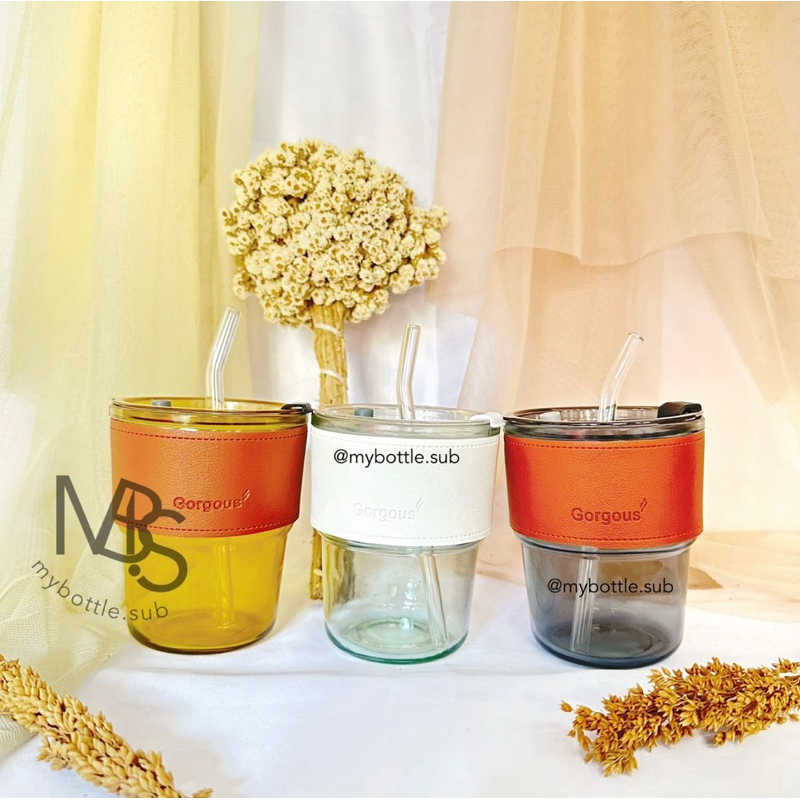 Jual GELAS KACA GORGEOUS SEDOTAN (TANPA DUS) TUMBLER AESTHETIC VIRAL ...