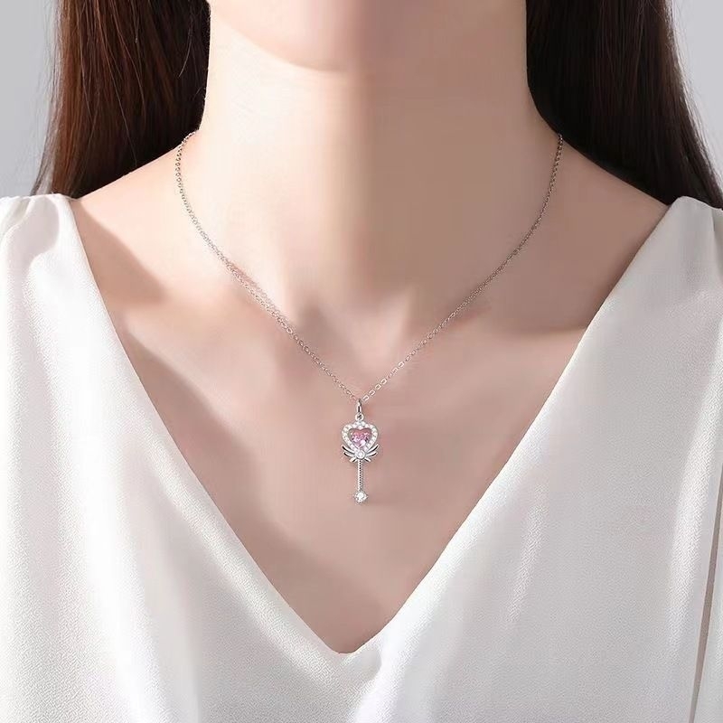 Jual Kalung Rantai Wanita Korea Style Motif Panah Love Sayap Permata ...