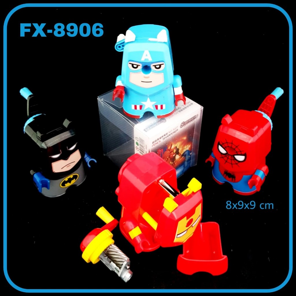 Jual Rautan pensil / peruncing putar Character Superhero (1 pcs ...
