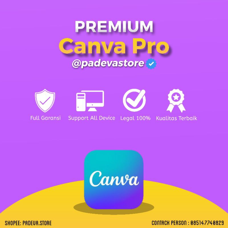 Jual Canva Pro Premium 1 Tahun Membuka semua fitur pro 100% Legal ...