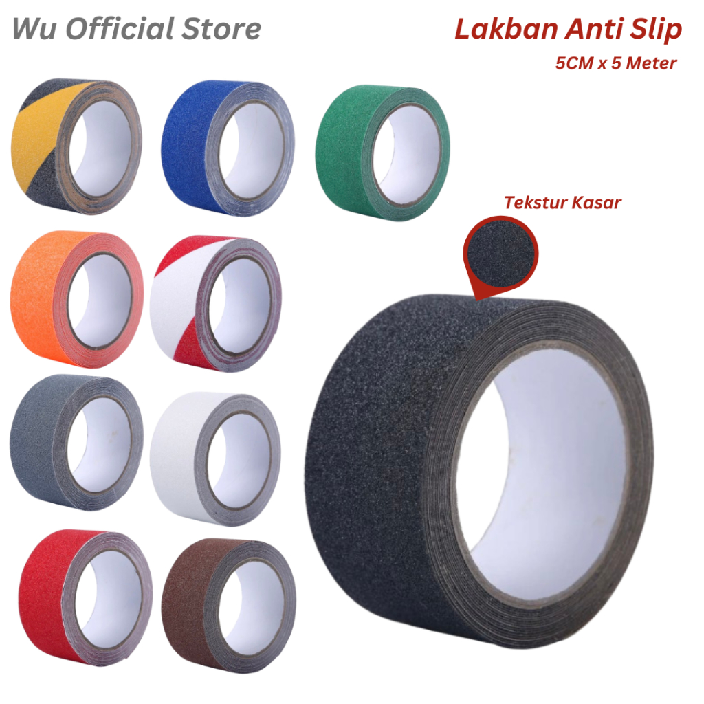 Jual Anti Slip Tape / Lakban Anti Licin Hitam 5 cm x 5 Meter | Shopee Indonesia