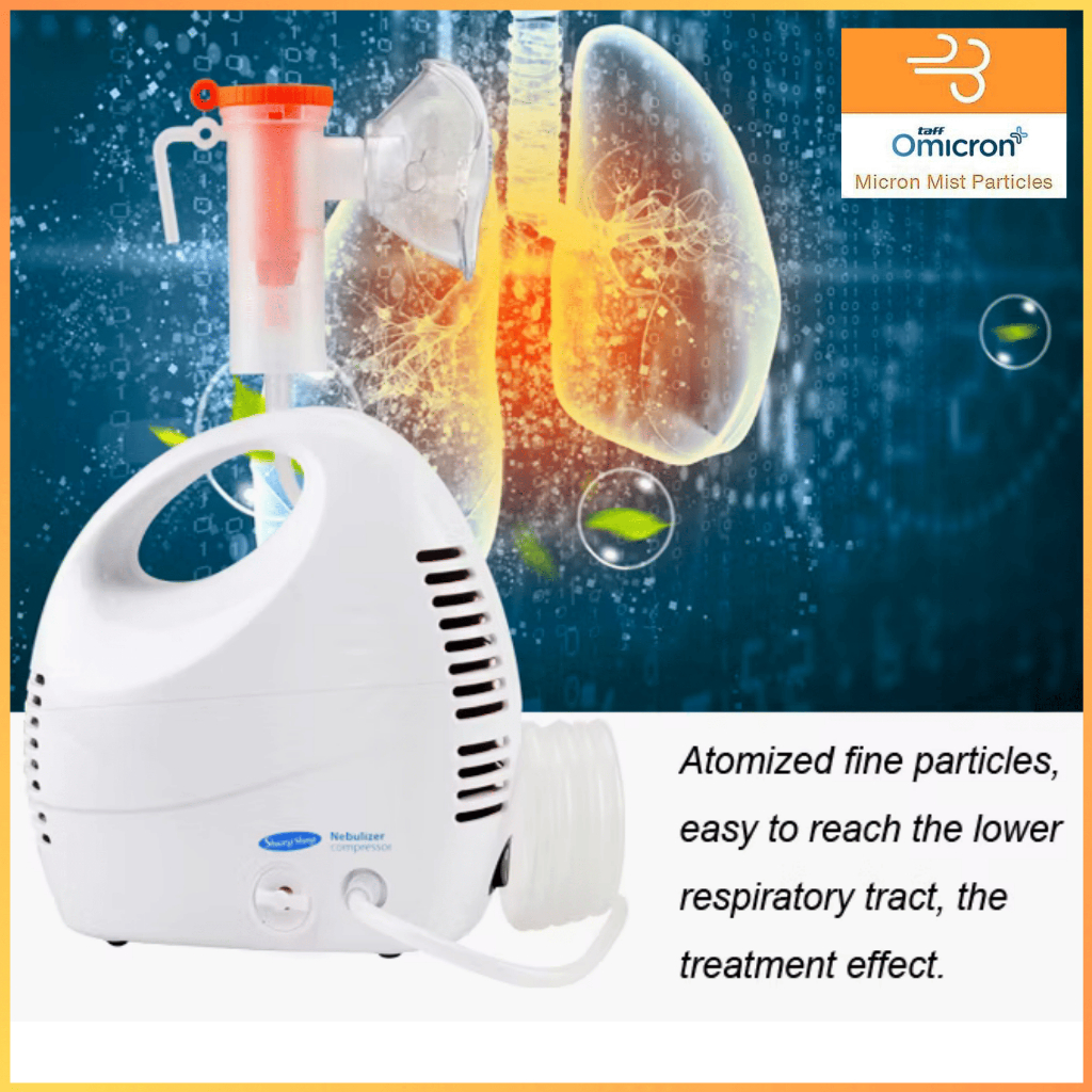 Jual COD TaffOmicron Alat Uap Sesak Nafas Asma Terapi Pernapasan Compressor Nebulizer Atomizer ...