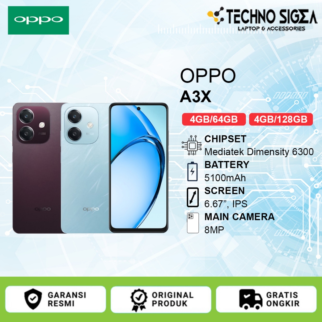 Jual OPPO A3X 4GB 128GB | Shopee Indonesia