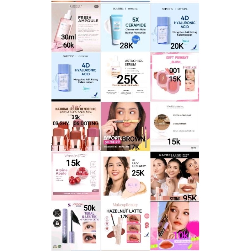 Jual PRODUK KOSMETIK RANDOM SESUAI GAMBAR | Shopee Indonesia