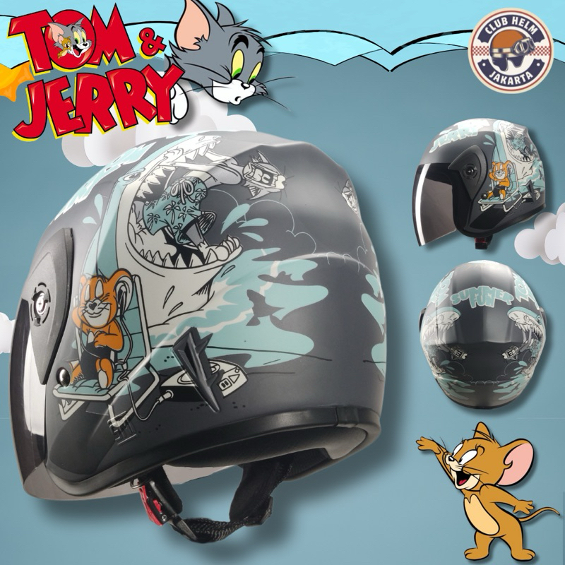 Jual Helm SNI Unisex Cowo Remaja / Dewasa Karakter Tom & Jerry | Shopee ...