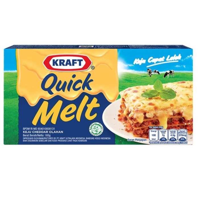 Jual Keju Kraft Cheddar Quick Melt 150gr ( Pcs ) [ Original ] | Shopee ...