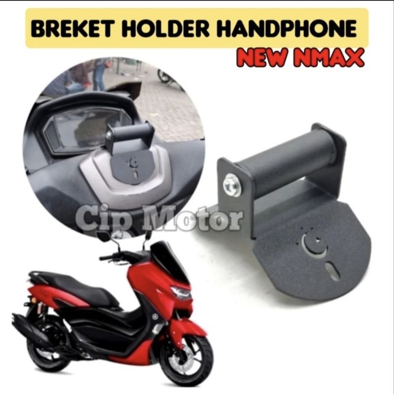 Jual BRACKET HOLDER HP GPS NMAX NEW BREKET DUDUKAN STANG | Shopee Indonesia