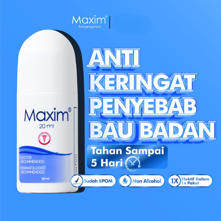 Jual Maxim Antiperspirant Deodoran RollOn 15 Untuk Area Ketiak Basah ...