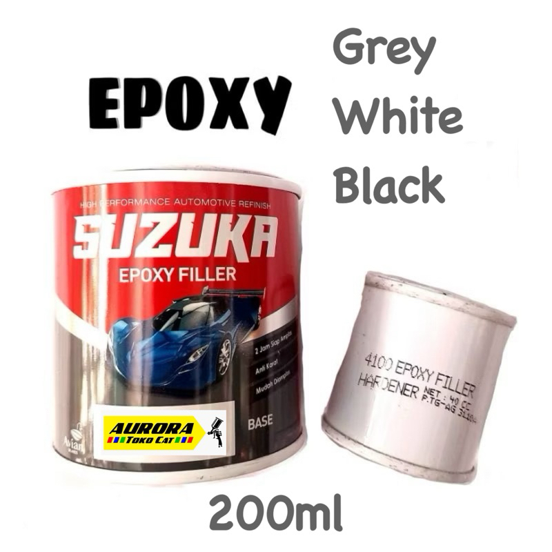 Jual Suzuka Epoxy Filler 200ml Epoksi Poxy Poksi Primer Dasaran Grey ...