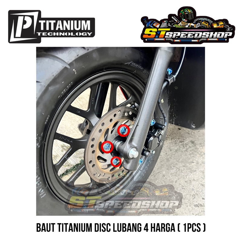 Jual Baut Titanium Disk M 8 x 20 Drat 12 Panjang 2 Cm Big Head Beat ...