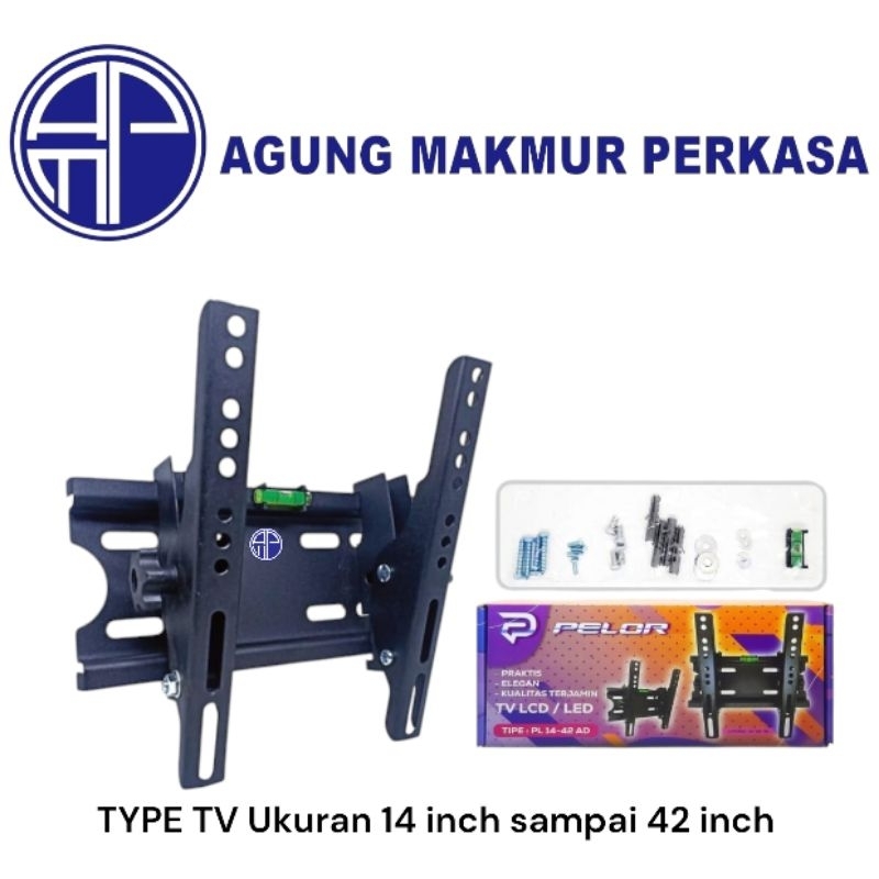 Jual Bracket TV LCD LED 14 s/d 42 inch Universal 42 32 24 21 17 14 Bisa ...