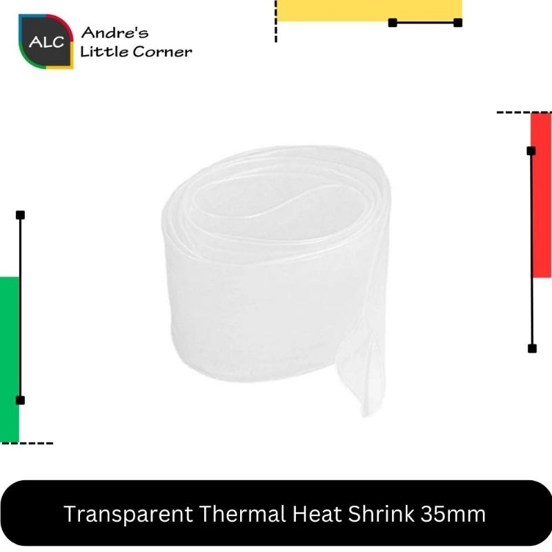 Jual Heatshrink Tube Selang Bakar Transparan Transparent Bening 35mm ...