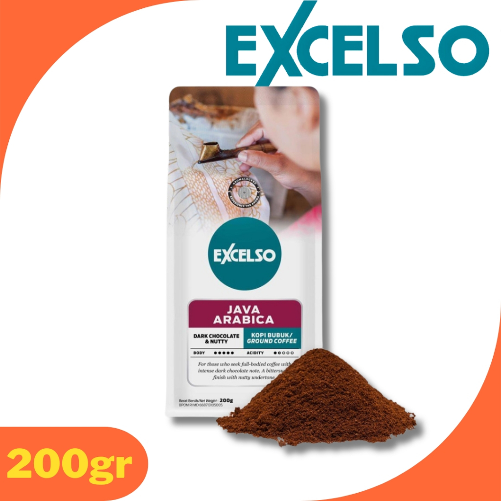 Jual Excelso Java Arabica Kopi Bubuk Kemasan 200gr | Shopee Indonesia