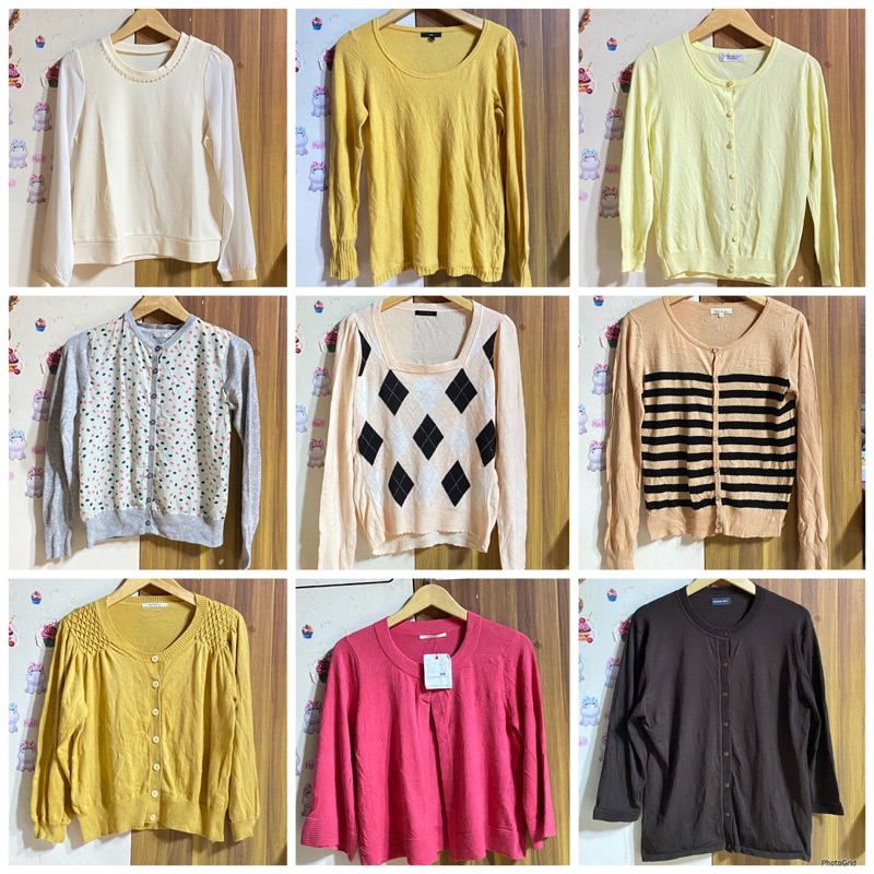 Jual Baju Thrift || SWEATER CREWNECK CARDIGAN BY BLUSIVO OUTFIT ...