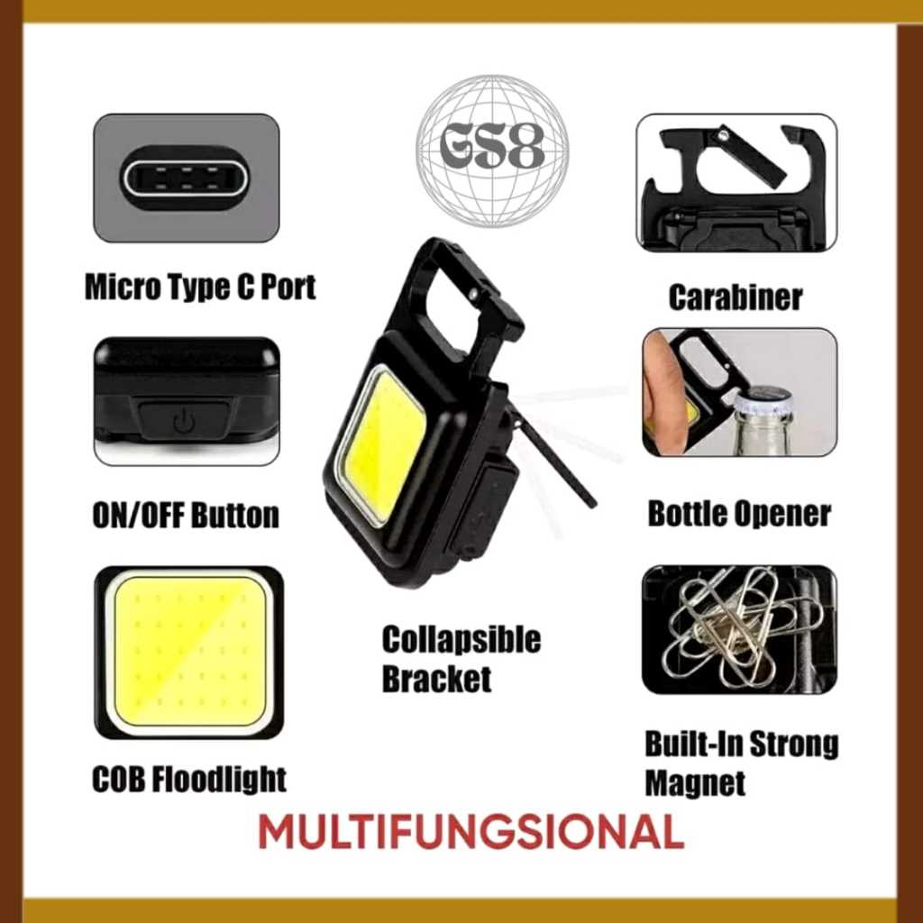 Jual (GS8)Led Keychain/Senter Lampu Mini Portable Gantungan Kunci ...