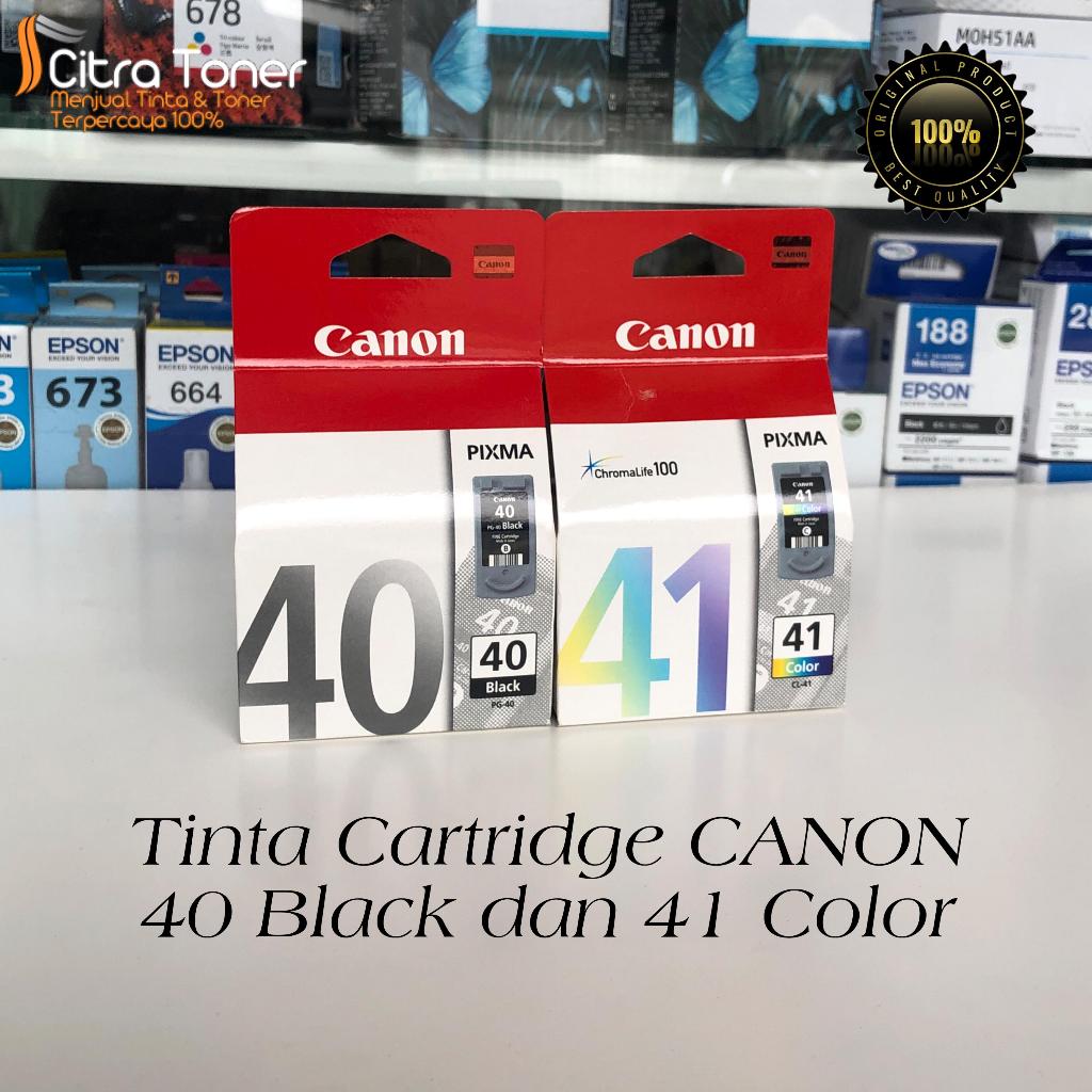Jual TINTA CARTRIDGE CANON 40 BLACK&41 COLOR ORIGINAL | Shopee Indonesia